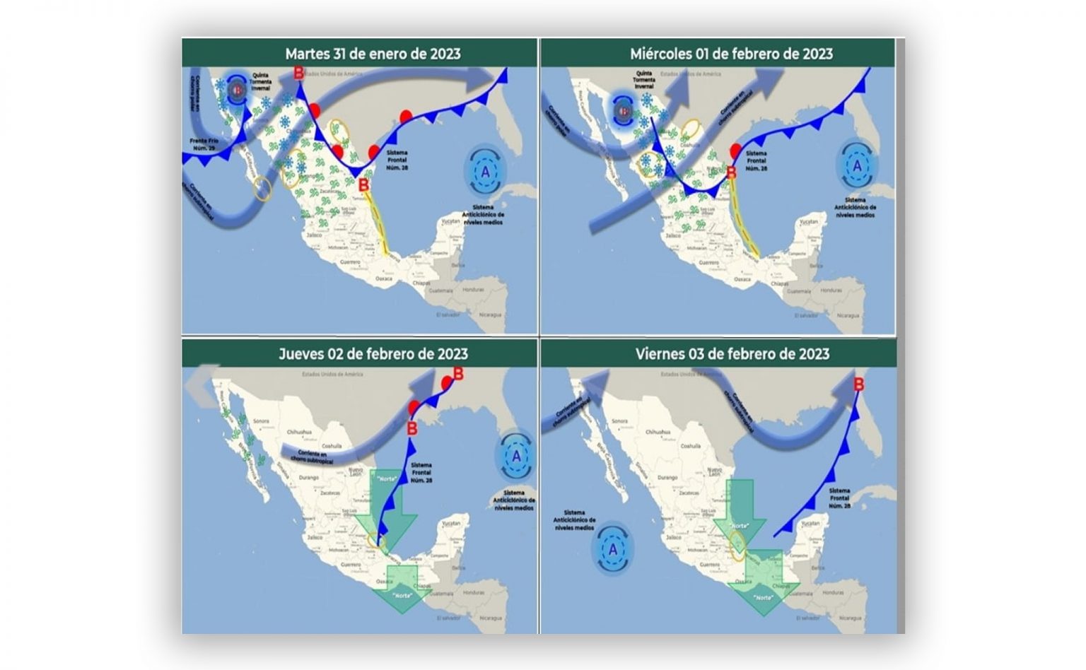 Interacción de frentes fríos causa baja en temperatura – Administración ...